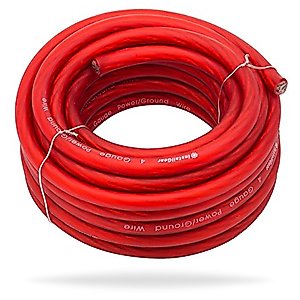 InstallGear 4 Gauge Wire (25ft) Copper Clad Aluminum CAA - Primary Automotive Wire, Car Amplifier Power & Ground Cable, Battery Cable, Car Audio Speaker Stereo, RV Trailer Wiring Welding Cable 4ga