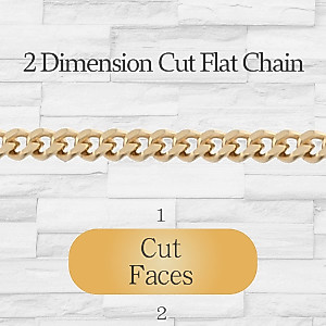 FAIRY CULLET 18k Solid Gold Necklace, 18k Yellow Gold Kihei Chain with Japan Mint mark 19.6 inches 5g Gold Necklace Jewelry for Woman and Men