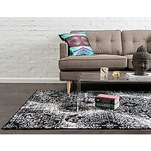 Rugs.com Monte Carlo Collection Rug – 2' 2 x 3' Black Medium Rug Perfect for Living Rooms, Large Dining Rooms, Open Floorplans