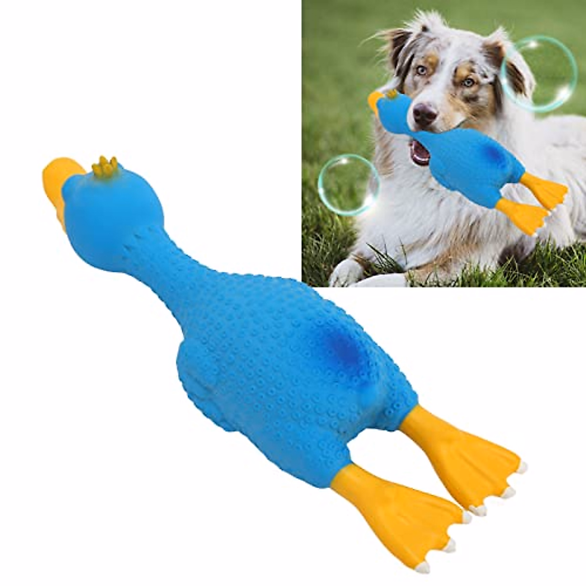 Zerodis Squawking Latex Duck Dog Latex Duck Dog Toys Squeaky Duck Dog Toys Cute Funny Interactive Bite Resistant Squeaky Duck Dog Toys for Dogs Puppies Latex Duck Dog Toys