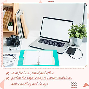 Honoson 12 Sets 8 Tab Binder Dividers for 3 Ring Binders 8.5 x 11 Inch Paper Multicolor Dividers with Plastic Film 3 Hole Punched Page Dividers Sturdy Binder Index Dividers for School (Dream Color)