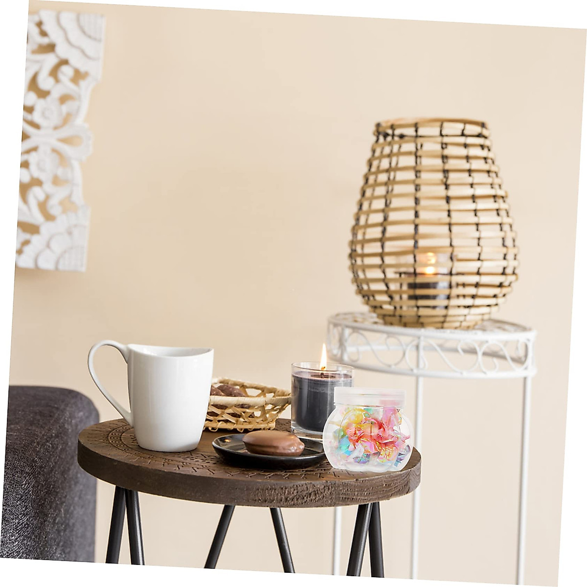 DOITOOL 12pcs Pet Pumpkin Jar Airtight Glass Jars Navideños Clear Container Halloween Bakery Boxes Loose Tea Canister Christmas Candy Jar Candy Container Packing Jar Candy Jars