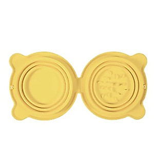 AHEGAS Dog Food Bowl Foldable Silicone Pet Bowl Portable Pet Travel Feeding Bowl Folding Puppy Cat Bowl Outdoor Food Dispenser Feeder ( Color : Blue )