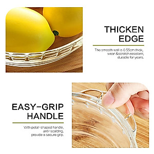 4 Packs Glass Pie Plates, MCIRCO Deep Pie Pans Set (7"/8"/9"/10"), Pie Baking Dishes with Handles for Baking and Serving, Clear