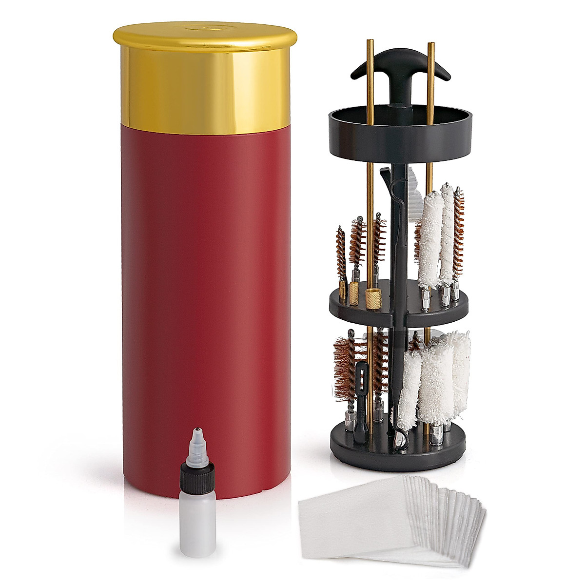 Wild Shot Deluxe Gun Cleaning Kit with Shotgun Shell-Shaped Storage Case, Cleaning Tools to Effectively Maintain Handguns, Shotguns and Rifles