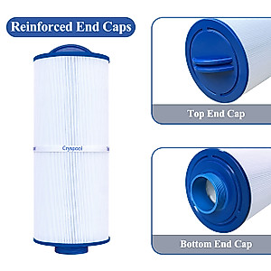 Cryspool 2" MPT-Thread Spa Filter Compatible with Marquis Spa 20041, 20091, 370-0237, 5ch-502, Marquis 50, PPM50SC-F2M, FC-0195, Cal Spa FIL11100202, 50 sq.ft, 2 Pack