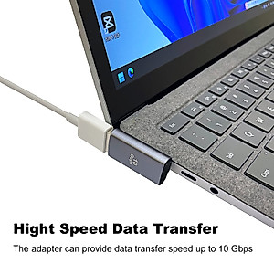 AreMe 90 Degree USB 3.1 Adapter 2 Pack, Left and Right Angle USB A Male to Female Converter Extender for PC, Laptop, USB A Charger, Power Bank and More