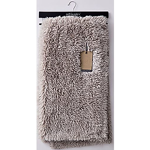 Artisan 34 Extra Warm and Cozy Luxury Faux Fur Blanket - Fuzzy and Fluffy Super Soft Reversible Taupe Throw Blanket for Bed, Couch, Home Décor- Double Sided, Ultra Soft Throw Blanket