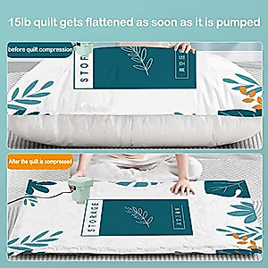 Vacuum Storage Bags Home Clothes Blanket Comforter Space Saver Vacuum Organization and Storage Bag, 6 Pack(2*LMS) with Hand Pump