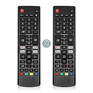 (Pack of 2) Universal Remote Control Replacement for LG-TV-Remote Compatible for LG UHD HDTV HDR LCD LED OLED Webos NanoCell QNED 4K 8K Smart TV with Prime Video, Disney, Netflix, LG Channels Button