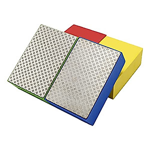 4pcs Angled Sanding Sponge Hand Diamond Sanding Pads for Ceramic Stone Marble Tile Concrete Glass Granite