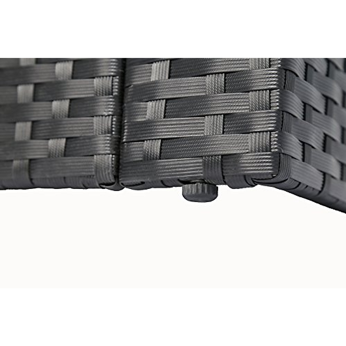 Baner Garden 4 Pieces Outdoor Furniture Complete Patio Cushion Wicker P.E Rattan Garden Set, Full, Black