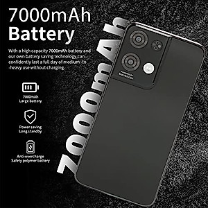 ASHATA Reno 8 Pro Unlocked Android Smartphone Cellphone, 6 inch HD Face Unlock 4G Net Mobile Phone, WiFi BT FM GPS, Dual SIM, 4GB RAM 64GB ROM, 8MP 16MP Camera, 2900mAh Battery, Black(US)