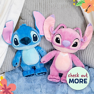 KIDS PREFERRED Disney Baby Lilo & Stitch Angel Soft Huggable Stuffed Animal Cute Plush Toy for Toddler Boys and Girls, Gift for Kids, Pink Angle 16 Inches