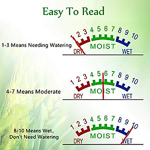 Censinda Soil Moisture Meter, Garden Moisture Sensor Hygrometer Soil Water Monitor for Farm/Lawn/Indoor/Outdoor Plants