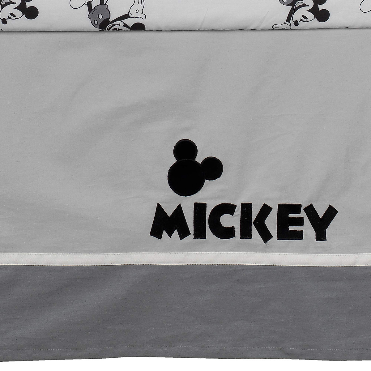 Lambs & Ivy Disney Baby Magical Mickey Mouse 3-Piece Crib Bedding Set - Gray