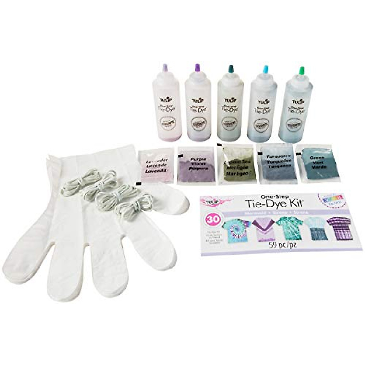 TULIP Fabric Dye 37934 Fdy Lg Mermaid 5-Color 4Oz Kit, Detailed