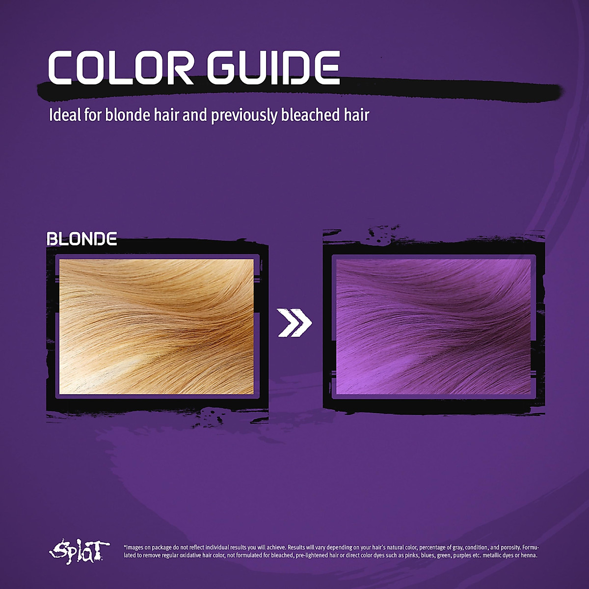 Splat Midnight Violet Semi Permanent Hair Dye Kit for Blondes, 1 Application, Includes Deep Reconstructor Conditioner, Lasts 30 Washes, No Bleach Required, Vegan & Cruelty Free Hair Color