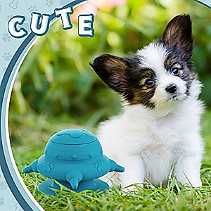 2 Pieces Puppy Feeder Pet Milk Bowl 4 Teats Puppy Bottles for Multiple Puppies Nursing Silicone Pet Feeder for Puppies Kittens Dog Nursing Supplies, 240 ML, Blue