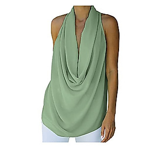 Women's Casual V Neck Ribbed Knitted Shirts Pullover Tunic Tops Loose Balloon Sleeve Solid Color Blouses Top Womens Short Sleeve Top Pack Green