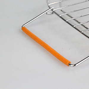 Bottone Stainless Steel Air Fryer Basket Barbecue Grill Holder Dehydrator Racks for Grill Fries Bacon Chicken Oven Press Cooker Air Fryer Square Grill Holder Basket Multiple Cooking Kitchen Appliance