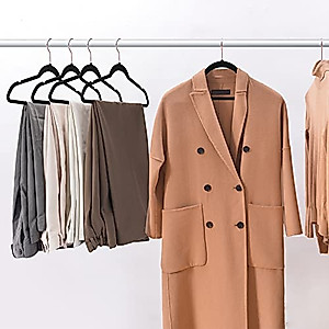 Ulimart Velvet Hangers -Hangers 50 Pack- Non Slip Hangers Heavy Duty Clothes Hangers - Hangers Non Slip Felt Hangers for Coats, Suit, Jackets, Pants & Dress Black Velvet Hanger
