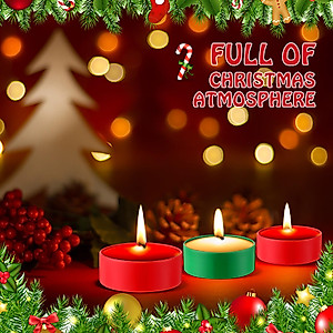 Tandefio Christmas Candle Tin Cans Set Holiday Candle Tins 2 oz with Lids Candle Jars for Making Candles Round Containers for Candles Party Favors DIY(120 Pcs)