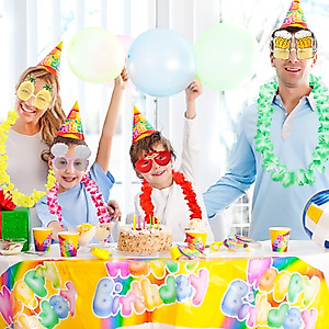 SLHOWOW 18pcs Hawaiian Party Decorations, 9 Pairs Funny Hawaiian Glasses and 9pcs Hawaiian Leis Bulk, Fun Summer Party Favors for Beach Wedding Birthday Party Decoration Supplies