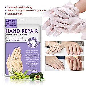 Hand Peel Mask 5 Pack, Moisturizing Gloves, Exfoliating Hand Peeling Mask, Hand Mask, Moisture Enhancing Gloves for Dry Hands, Repair Rough Skin Remove Dead Skin for Women or Men