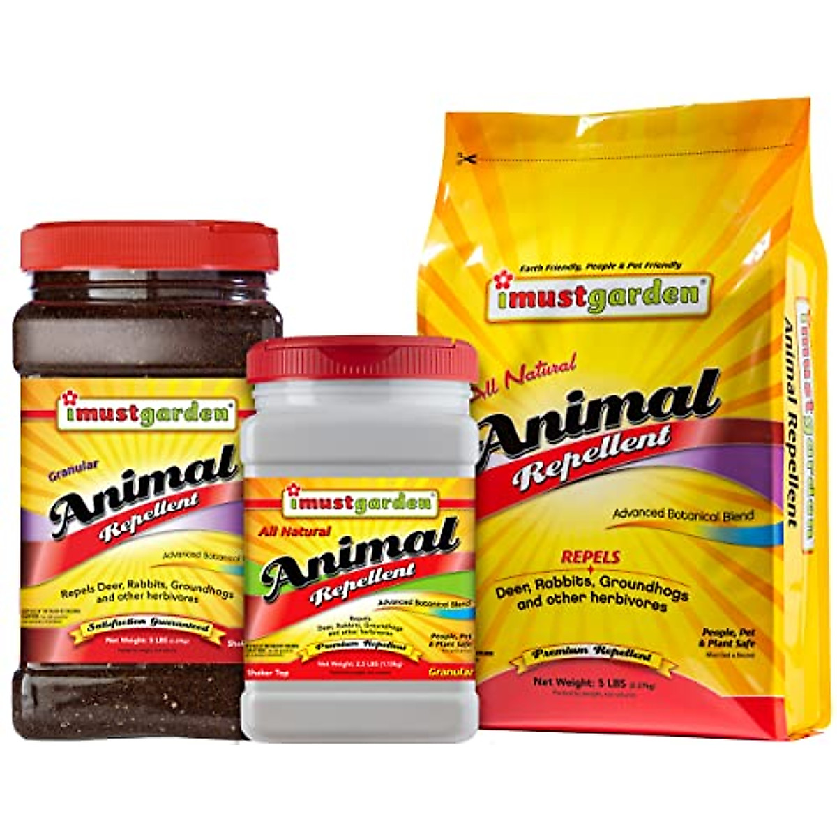 I Must Garden Deer, Rabbit and Groundhog Repellent: All-Weather Granular Formula – 5 lb. Bag