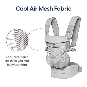 Ergobaby Omni 360 All-Position Baby Carrier for Newborn to Toddler with Lumbar Support & Cool Air Mesh (7-45 Lb), Midnight Blue