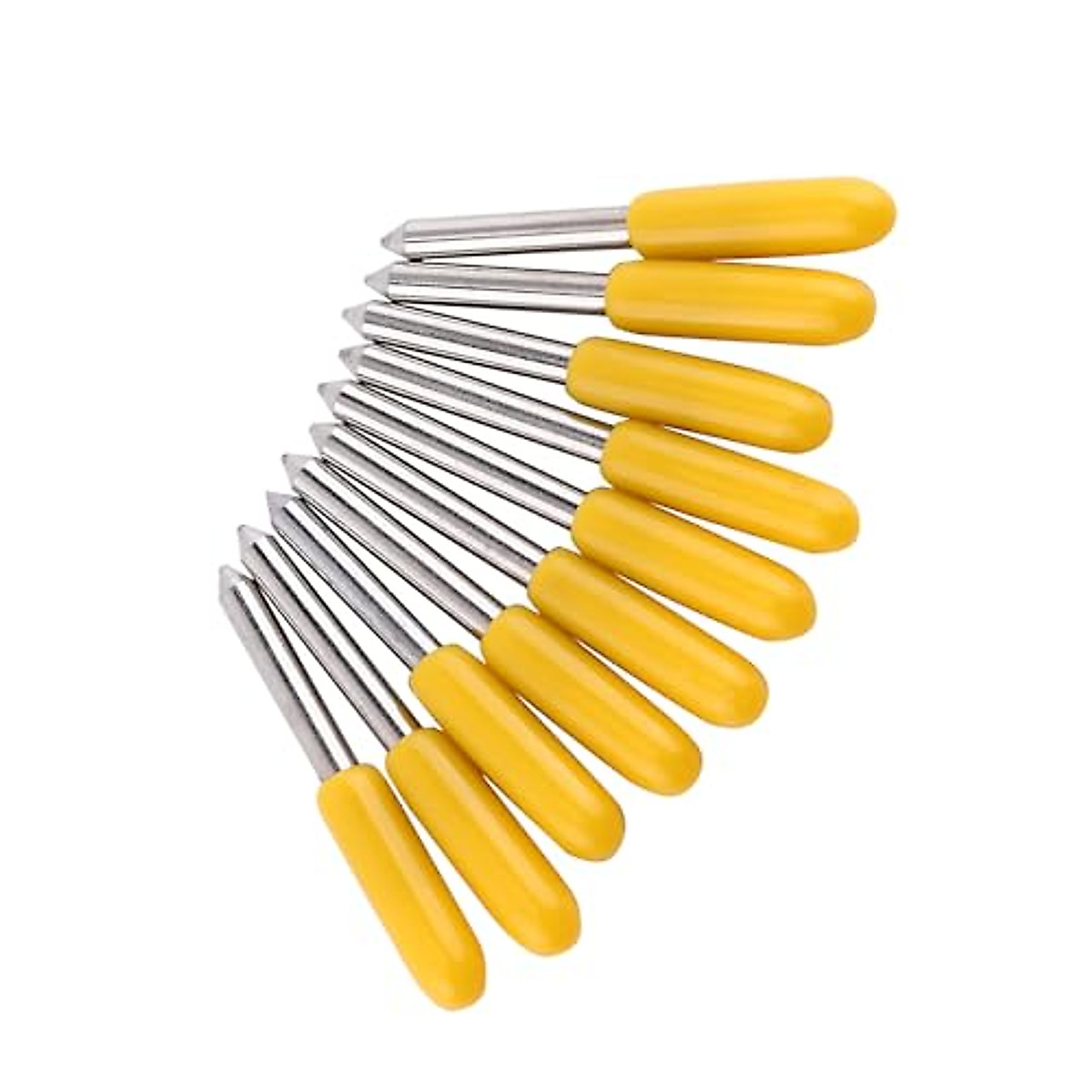 10pcs Cemented Carbide Blade for Cutting with 30 deg, 45 deg, 60 deg, Made from high hardness material, Standard blades for color adhesive media, Best performance with high,