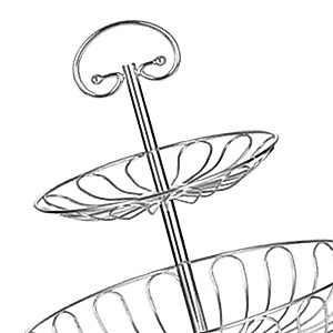 Milageto Detachable Metal Wire Fruit Bowl Banana Hanger for Bathroom Home