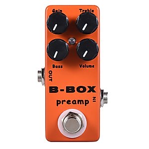 YMUZE Moskyaudio Mini B-Box Preamp Pedal Electric Guitar Effect with Overdrive Function