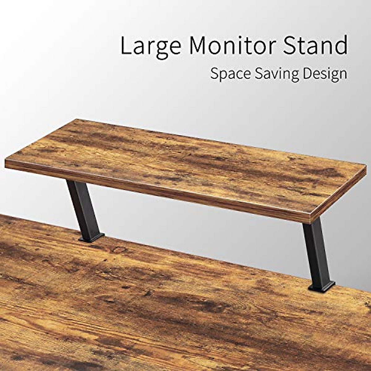 Cubiker Modern L-Shaped Computer Office Desk, Corner Gaming Desk with Monitor Stand, Home Office Study Writing Table Workstation for Small Spaces