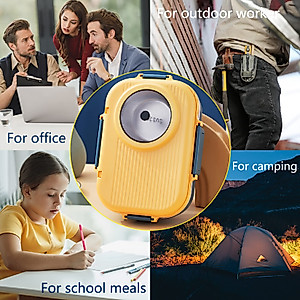 Siotenze Stainless Steel bento Lunch Box,3 Compartment Food Container,with Bowl, Water Fillable, BPA Free, Suitable for Camping, School, Office