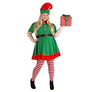 Fun Costumes Plus Size Holiday Elf for Women Adult Christmas Dress Outfit 2X