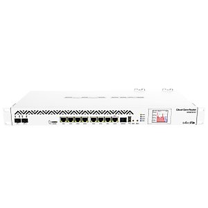 Mikrotik CCR1036-8G-2S+EM 1U rackmount, 8x Gigabit Ethernet, 2xSFP+ cages, LCD, 36 cores x 1.2GHz CPU, 8GB RAM, 41.5mpps fastpath, Up to 28Gbit/s throughput, RouterOS L6, Dual PSU