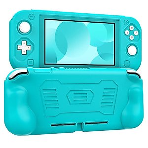 MoKo Grip Case Compatible with Switch Lite, Anti-Collision Non-Slip Shockproof Silicone Case Cover Shell Compatible with Switch Lite 2019 - Turquoise