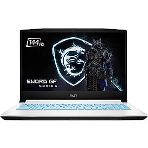 MSI Latest Sword 15 Gaming Laptop | 15.6" 144Hz FHD Display | Intel 10-Core i7-12650H | NVIDIA GeForce RTX3060 | 32GB DDR4 1TB NVMe SSD | WiFi 6 | USB-C | HDMI | RJ45 | Backlit KB | Windows 10 Home