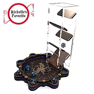 C4Labs 9" Padded Vegan Leather Dice Tray - Dapper Octopus - Blue