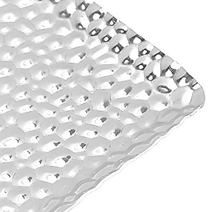 Hammered Rectangular Tray, Hammered Tray Odorless Exquisite Decoration for Bathroom(Silver)