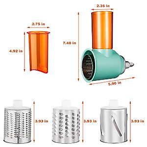 Slicer Shredder Attachment for Kitchen Aid Stand Mixer, Food Slicer for Kitchen Aid Mixer, Vegetable Slicer Attachment for Kitchenaid, Salad Maker with 3 Blades(Light Green)