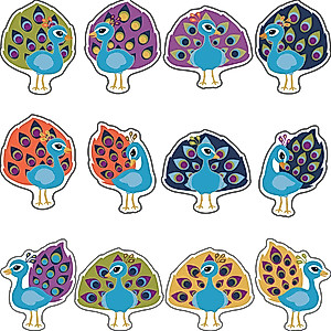 Carson Dellosa – You-Nique Peacocks Colorful Cut-Outs, Classroom Décor, 36 Pieces