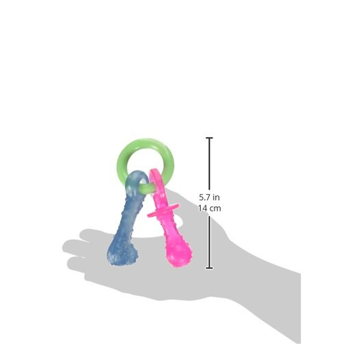 Nylabone Puppy Pacifier Chew Toy, Teething Toys for Puppies, Bacon Flavor, Small - Up to 25 lbs, 1 Count