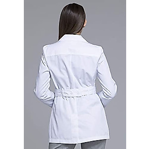 Cherokee Workwear womens Fashion White Lab Coat 30" Lab Coat Medical Scrubs Jacket, White, Small US