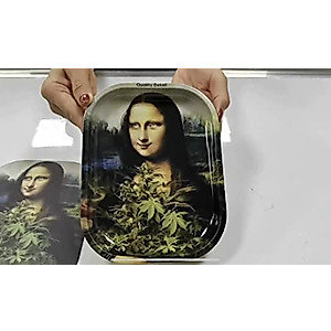 Quality Detail Premium Lisa Decor Metal Rolling Tray with Magnetic Lid 7x5 inch Perfect Backpack Size for on The go!