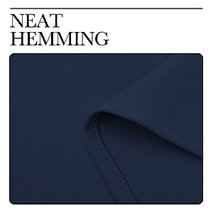 NICETOWN Vertical Blinds Window Curtain Panels - (Navy Color) 70 by 84 inches, Set of 2 Panels, Energy Saving Blackout Curtains for Hall Room