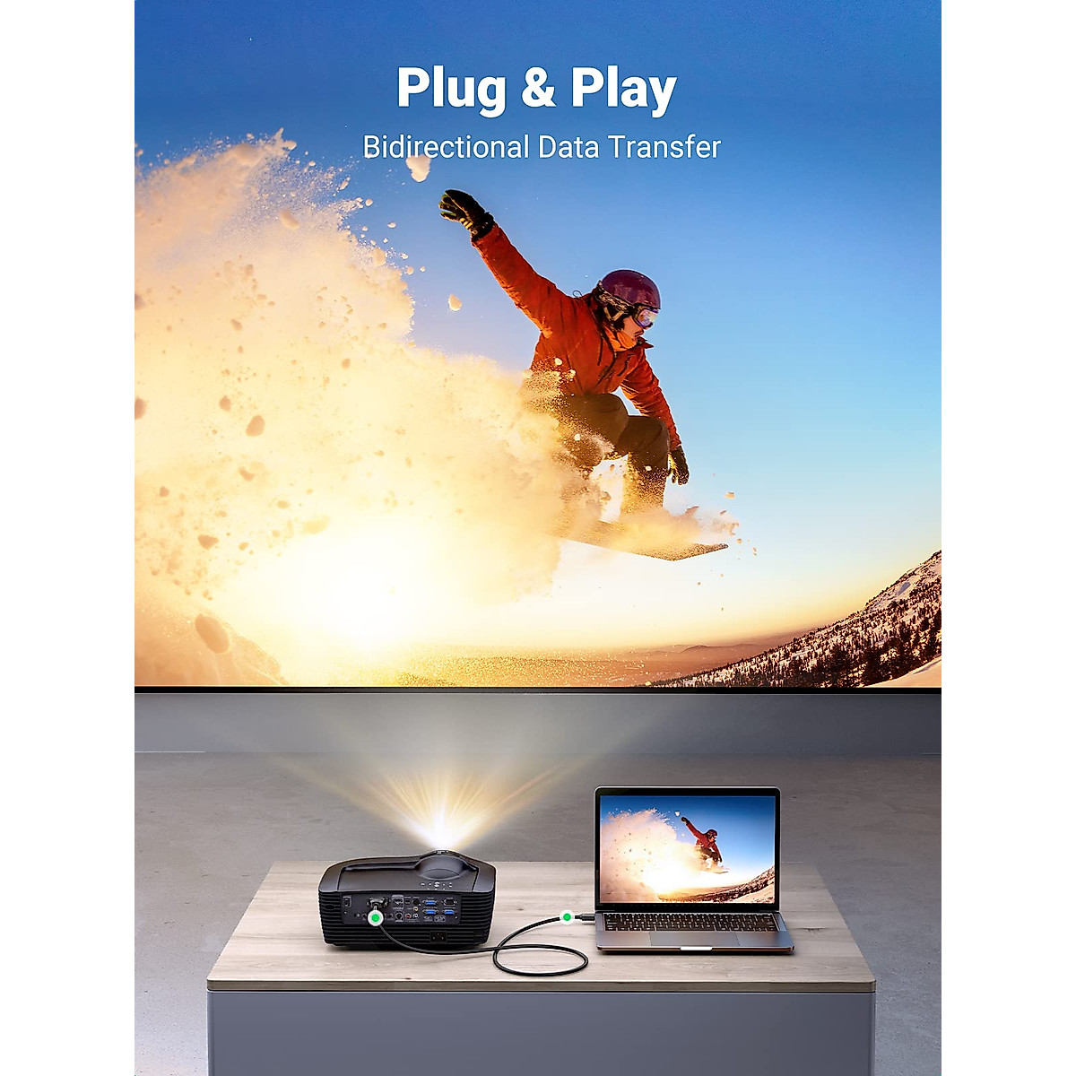 UGREEN High Speed HDMI Male to DVI 24+1 DVI-D Male Adapter Video Cable Gold Plated Support 1080P for HDTV, Plasma, DVD and Projector ,1m/ 3ft