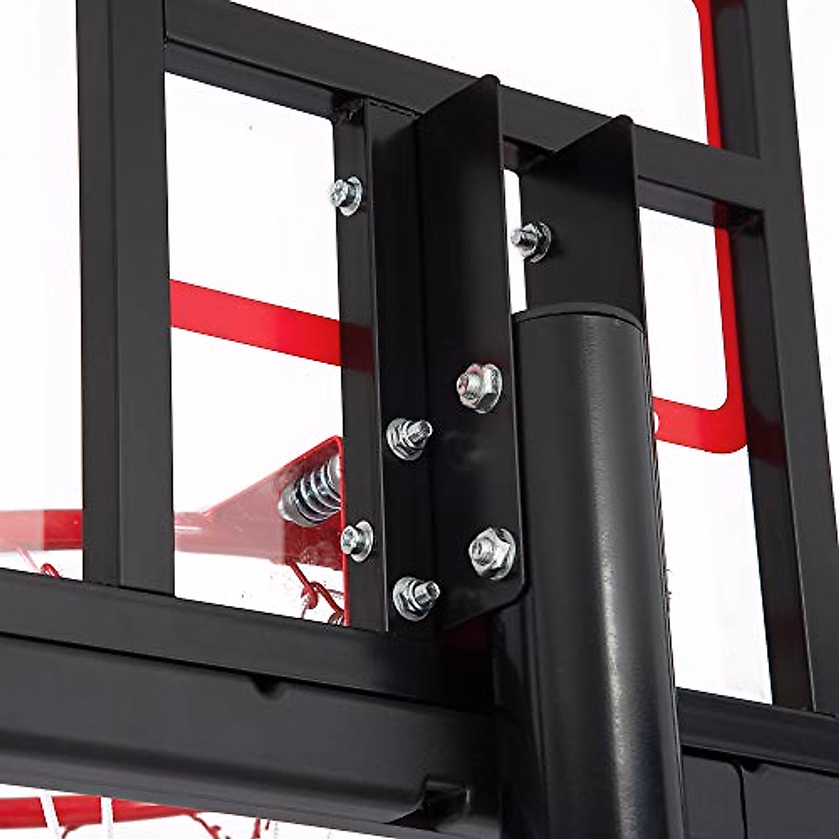 HomSof Portable Basketball Hoop Basketball System 6.6-10ft Height Adjustment for Youth Adults LED Basketball Hoop Lights,Colorful Lights,Waterproof,Super Bright，6.6Ft-10Ft